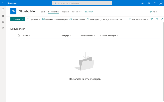 Slidebuilder - SharePoint installatie